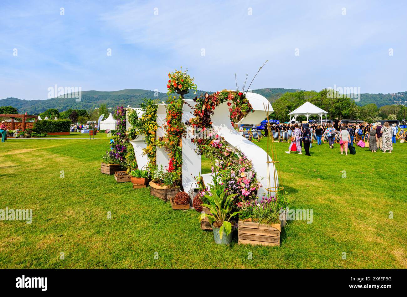 RHS Letters installation by Flowers from the Farm at the RHS Malvern ...