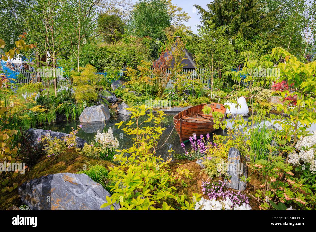 'Green Islands' show garden (Bronze medal) at the RHS Malvern Spring ...