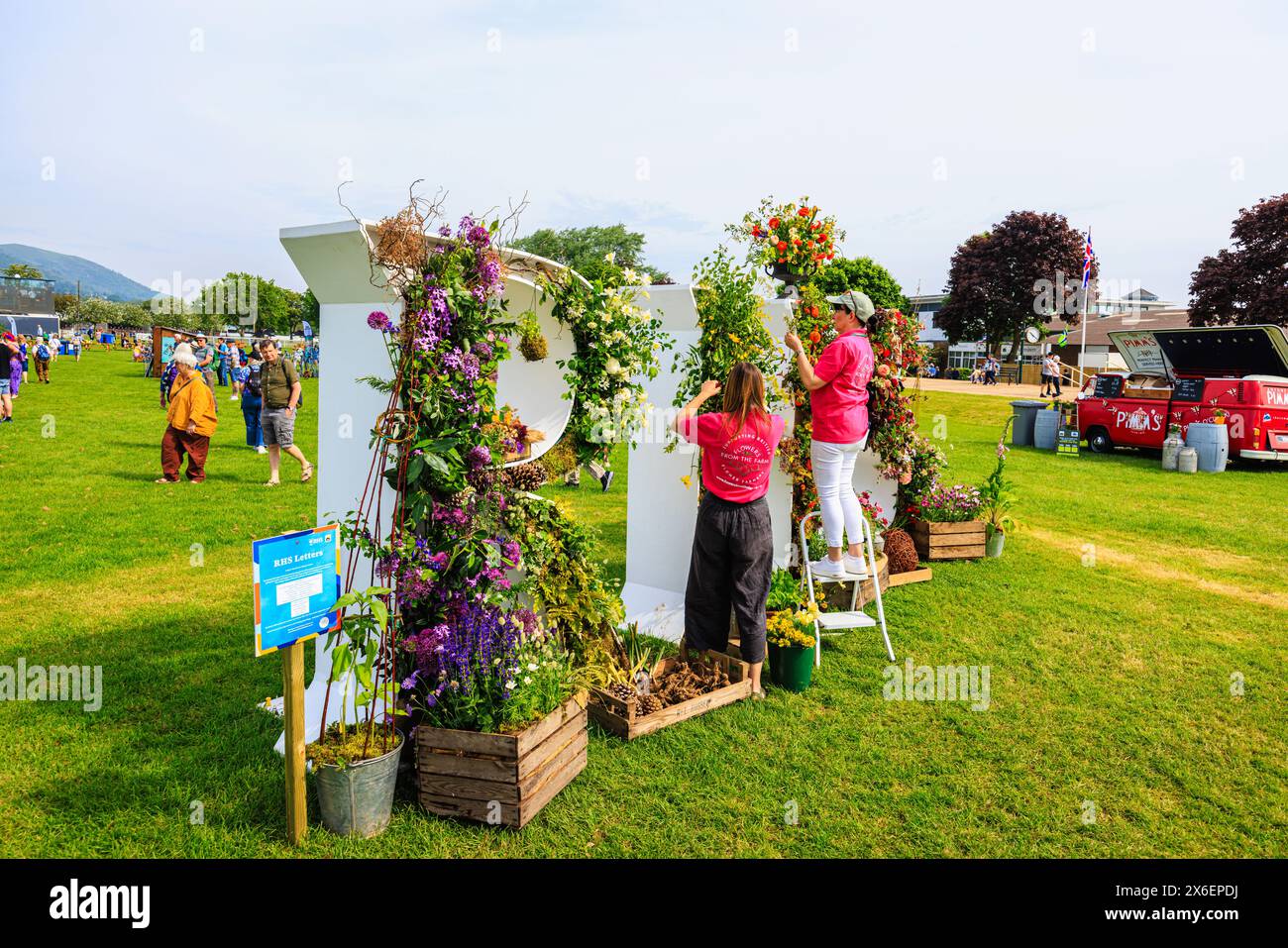 RHS Letters installation by Flowers from the Farm at the RHS Malvern ...