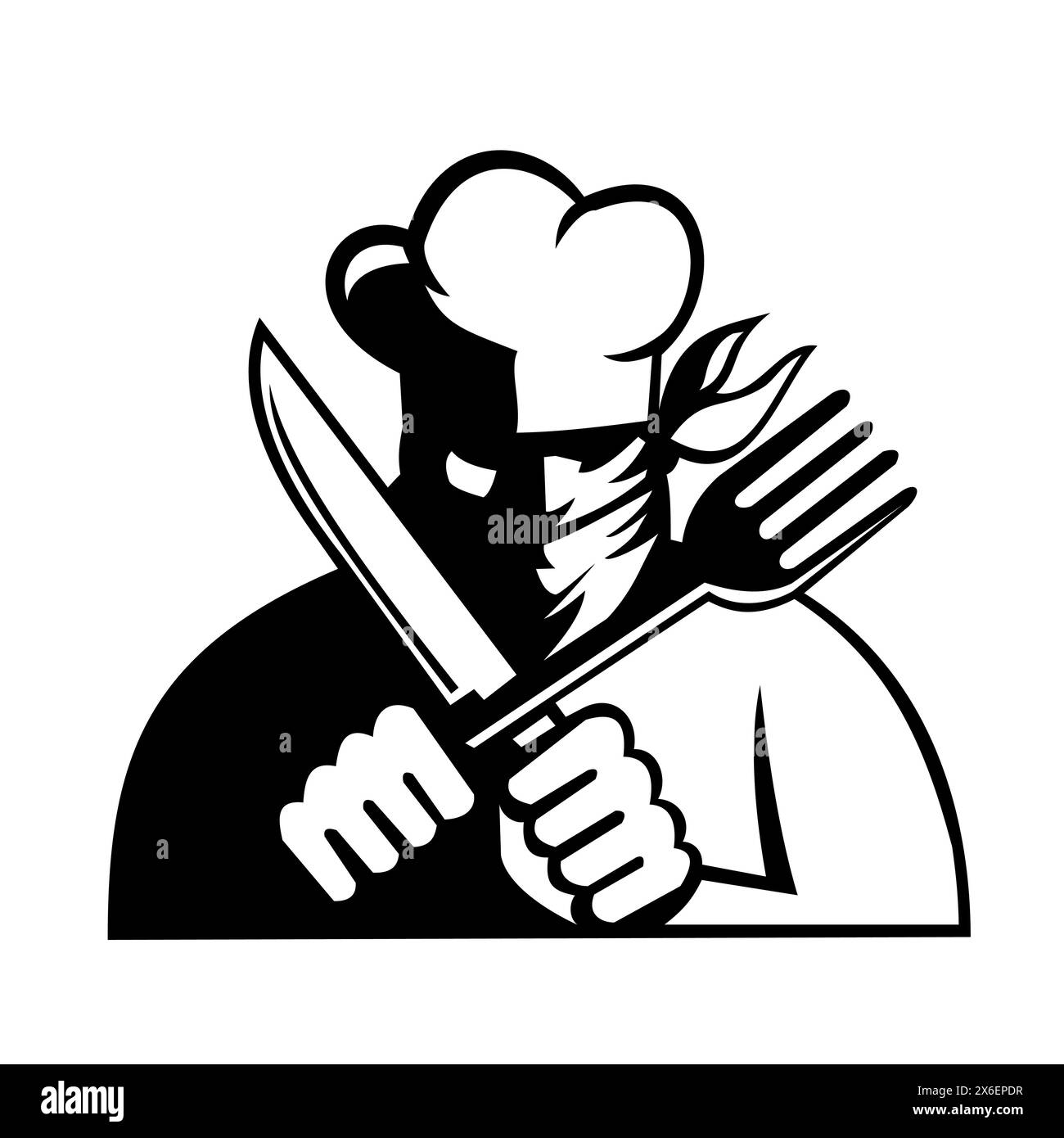 Mascot illustration of a chef cook or baker bandit wearing face mask ...
