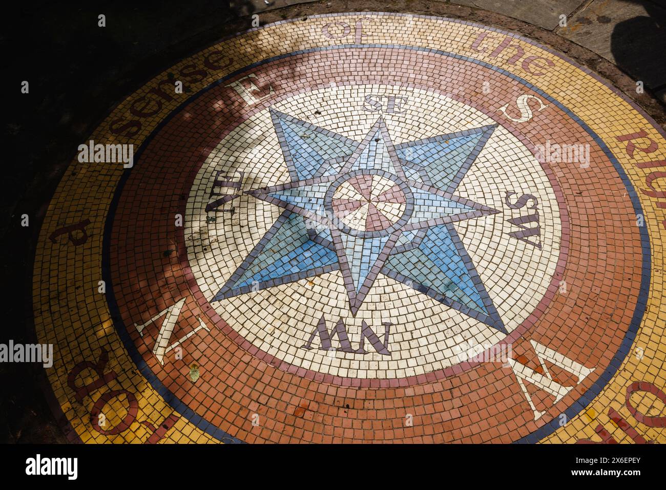 Compass rose mosaic hi-res stock photography and images - Alamy