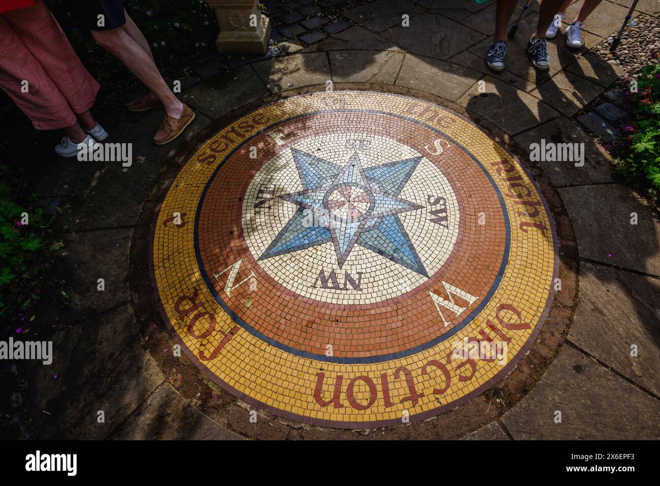 Compass rose mosaic hi-res stock photography and images - Alamy
