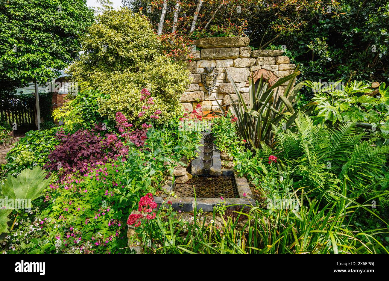 Water feature in Alchemy Gardens, a permanent show garden at the RHS ...