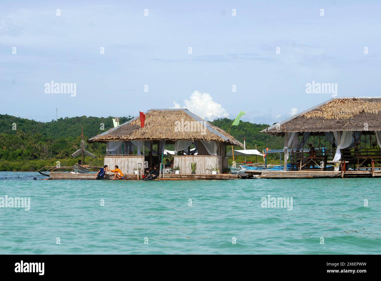 Floating Restaurant, Piagao Islands, Province of Guimaras, Philippines ...