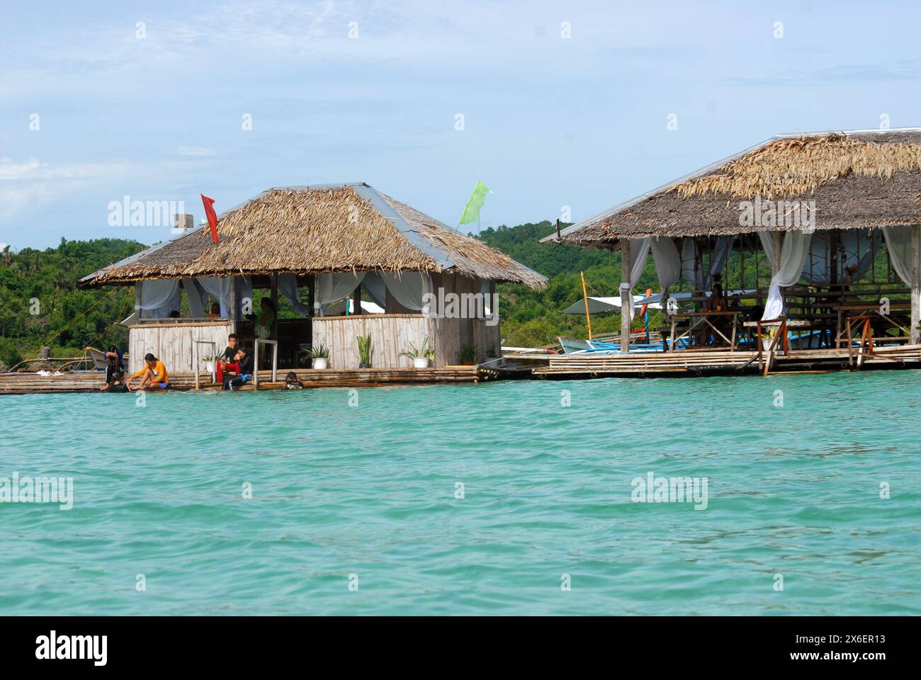 Floating Restaurant, Piagao Islands, Province of Guimaras, Philippines ...