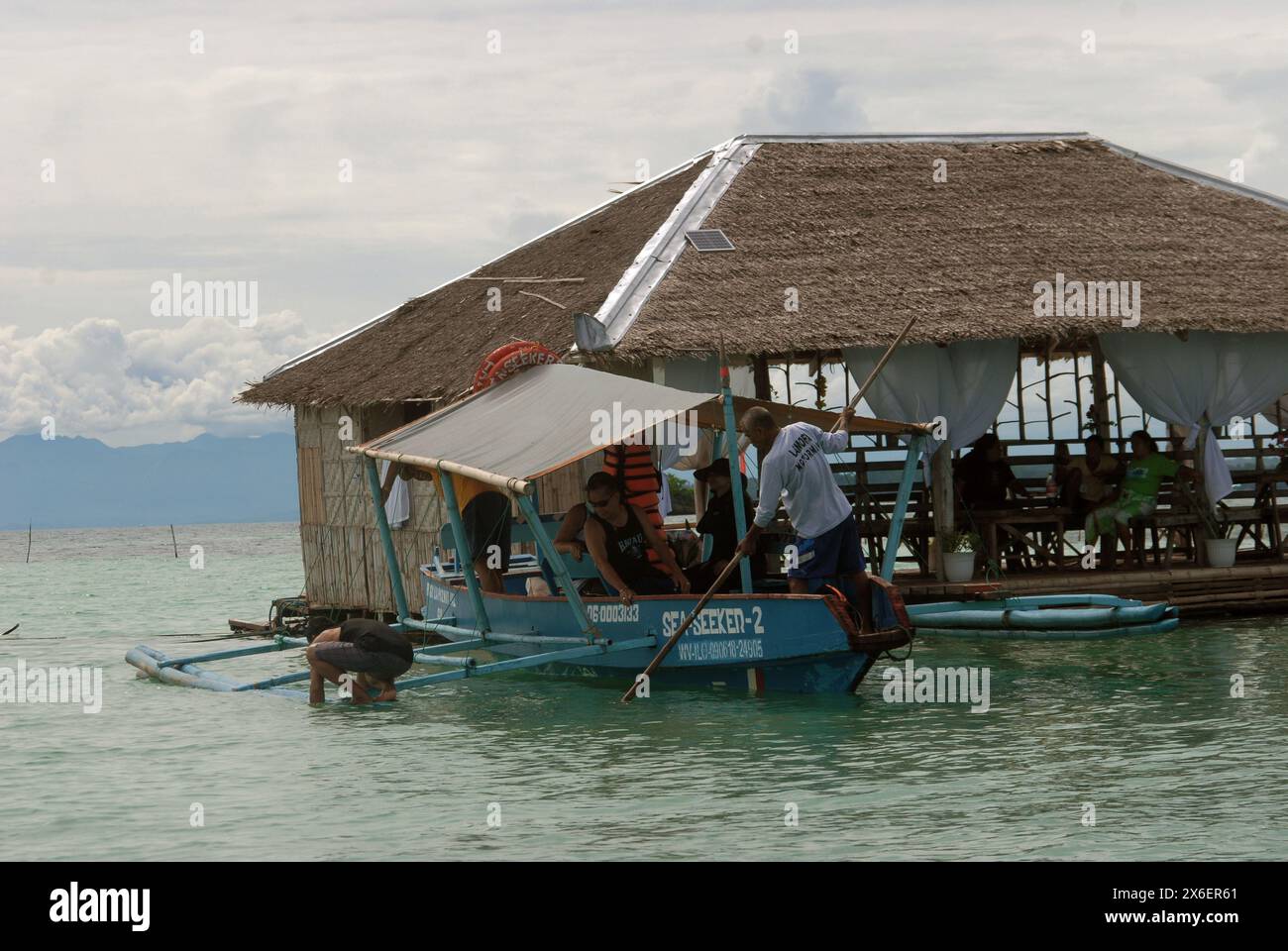 Floating Restaurant, Piagao Islands, Province of Guimaras, Philippines ...