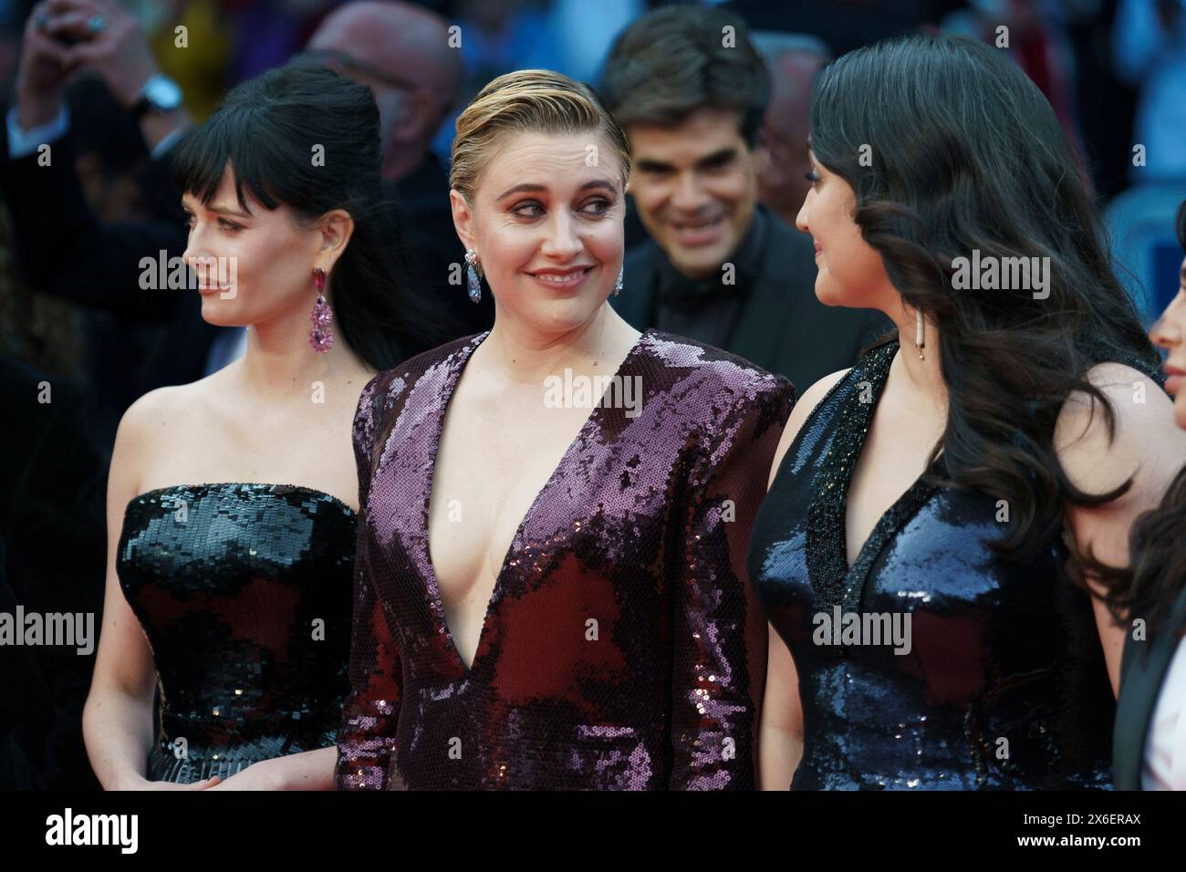 Cannes, France. 14th May, 2024. CANNES - MAY 14: Eva Green, Greta Gerwig and Lily Gladstone ...