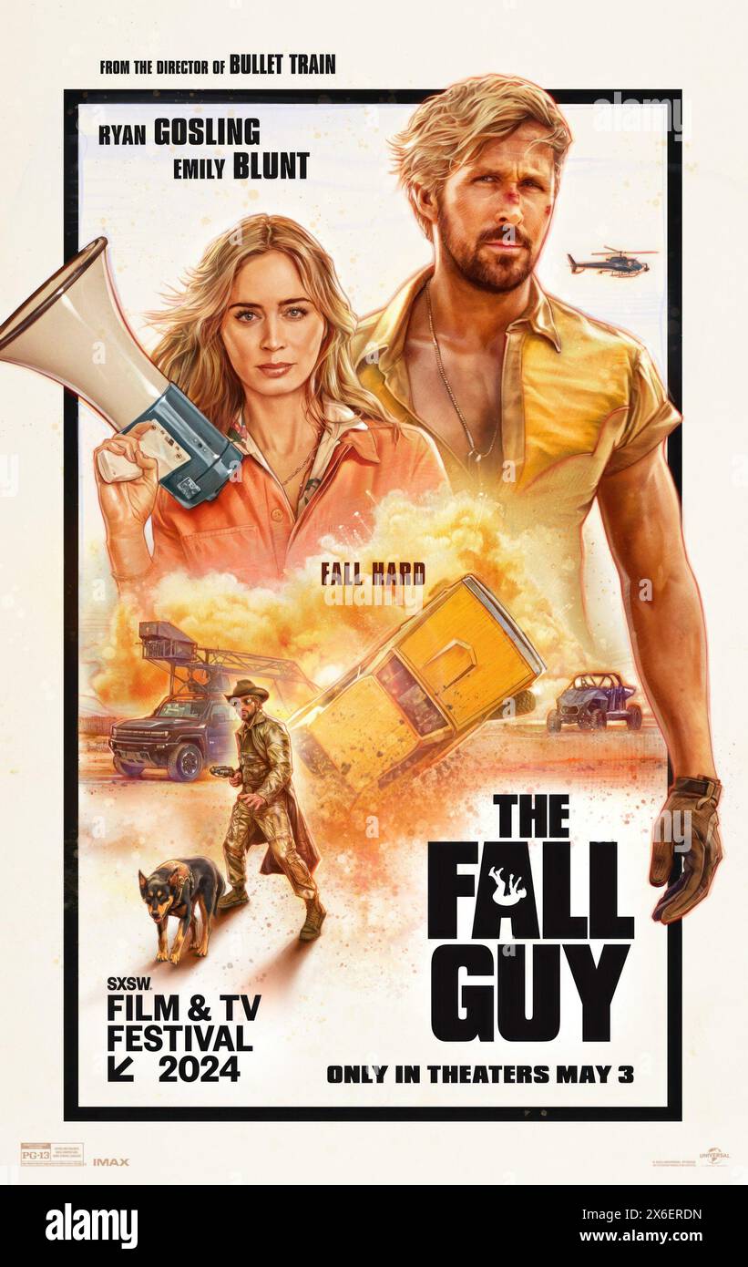 THE FALL GUY, US SXSW poster, top, from left: Emily Blunt, Ryan Gosling ...