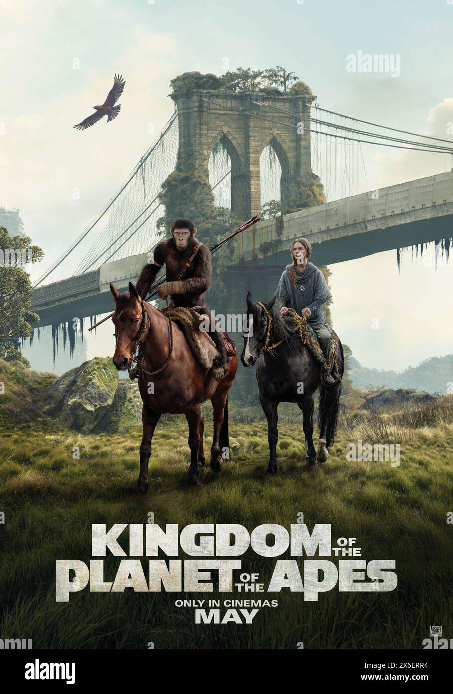 KINGDOM OF THE PLANET OF THE APES, British poster, from left: Noa ...