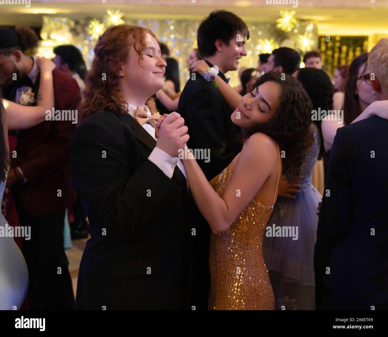 PROM DATES, from left: Julia Lester, Antonia Gentry, 2024. ph: Brett ...