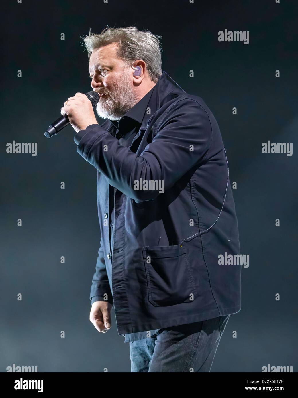 Manchester, England, 14th May, 2024. Guy Garvey of Elbow playing Co-op ...