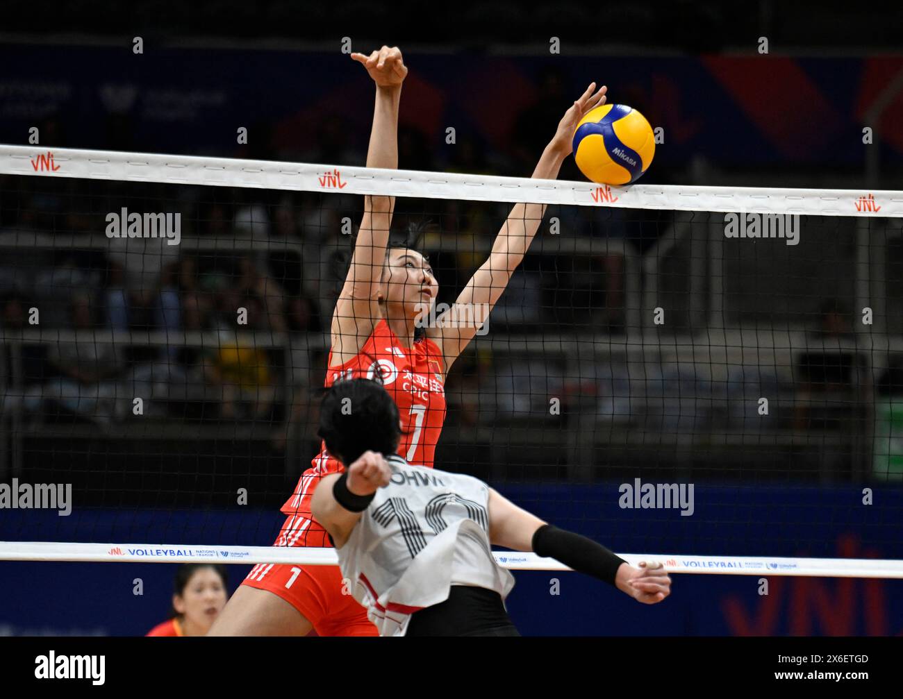 Rio de Janeiro, Brazil 15th May 2024: Xinyue Yuan of China at the net ...