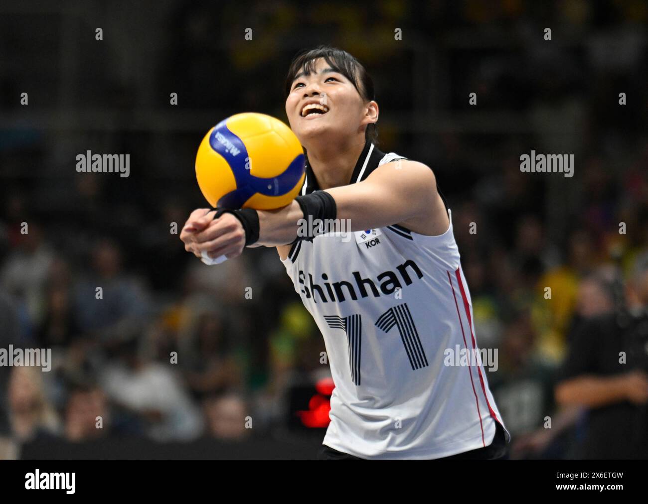 Jiyun Moon of South Korea during the Volleyball Nations League 2024 ...