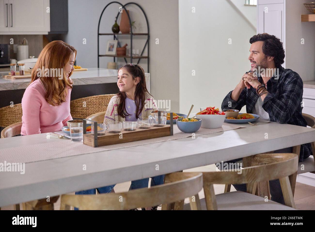 BRANCHING OUT, from left: Sarah Drew, Cora Bella, Juan Pablo Di Pace ...