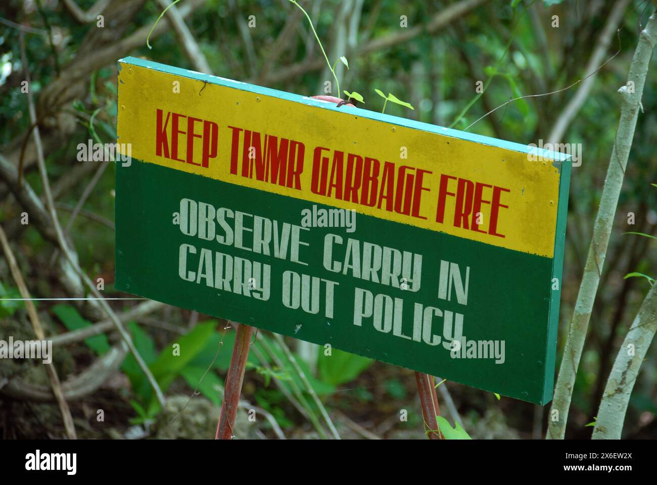 Garbage Free Sign, Piagao Islands, Province of Guimaras, Philippines ...