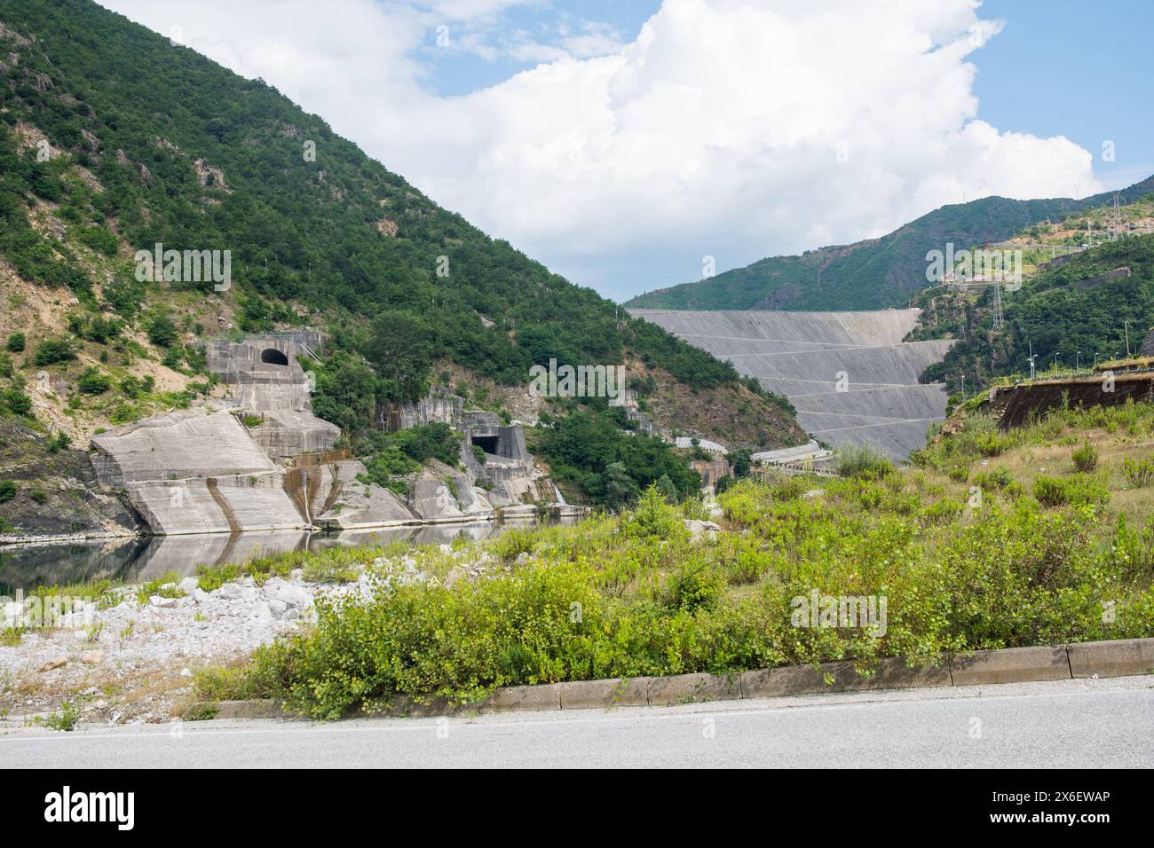 Fierza Hydroelectric Power Station in north Albanian countryside Stock ...