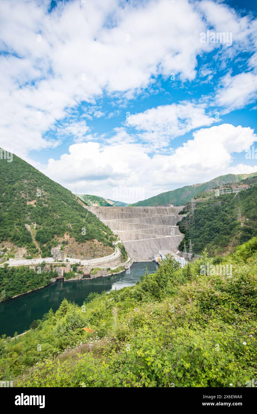 Fierza Hydroelectric Power Station in north Albanian countryside Stock ...