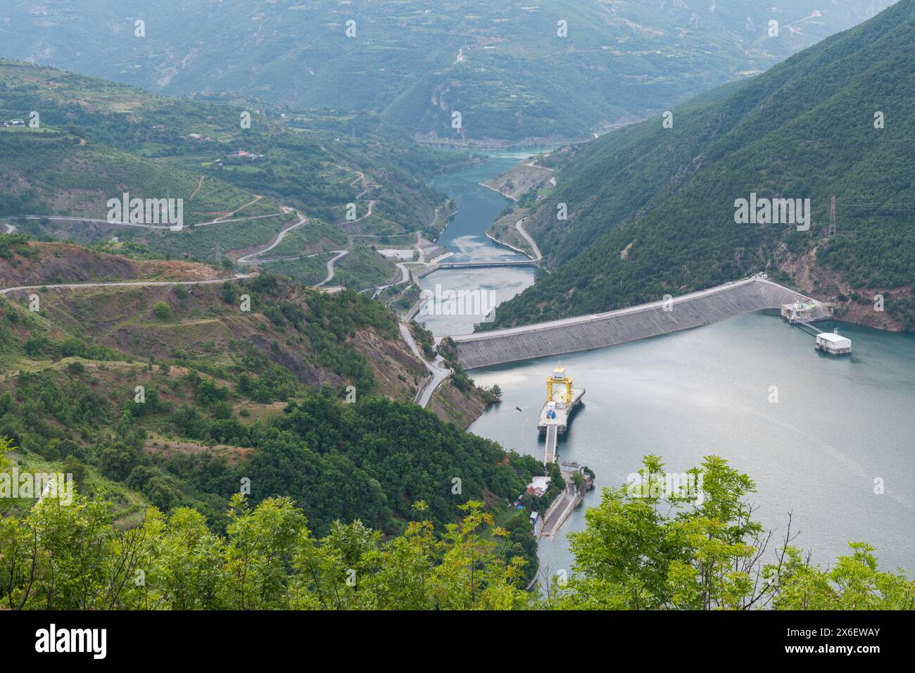 Fierza Hydroelectric Power Station in north Albanian countryside Stock ...
