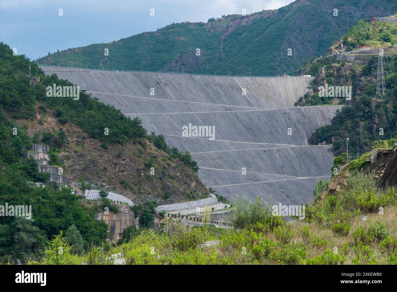 Fierza Hydroelectric Power Station in north Albanian countryside Stock ...