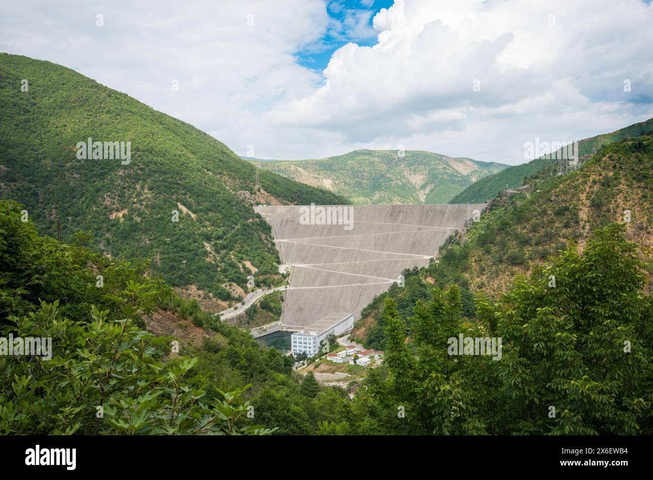 Fierza Hydroelectric Power Station in north Albanian countryside Stock ...