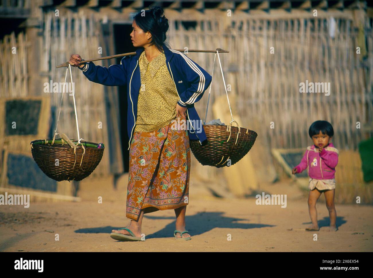Laos two lao woman child hi-res stock photography and images - Alamy