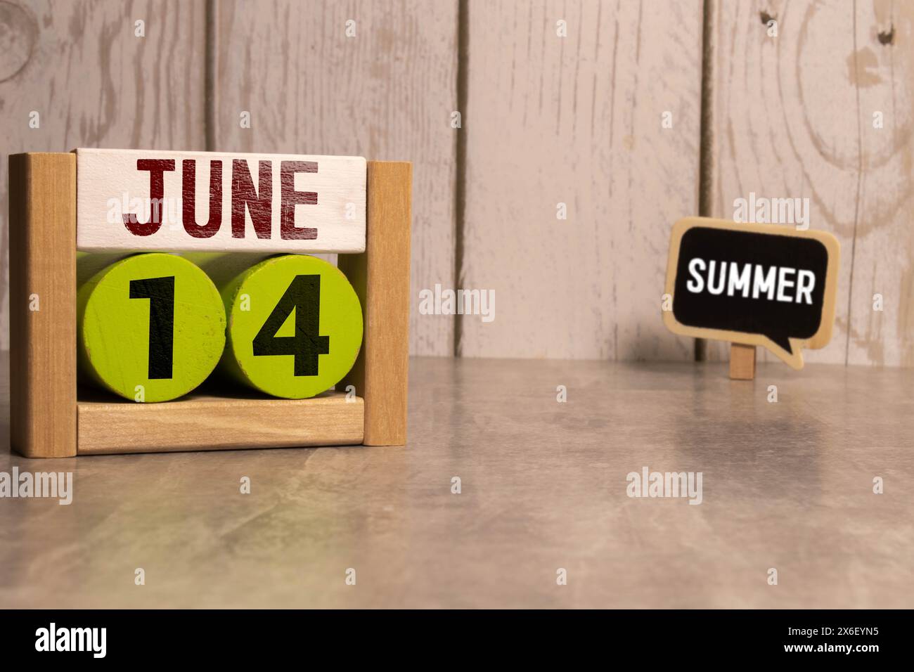 June 14, date on the calendar. International Webloggers Day. Handmade ...