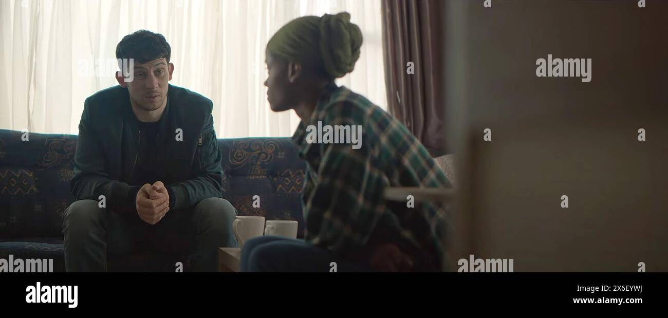 AISHA, from left: Josh O'Connor, Letitia Wright, 2022. © Samuel Goldwyn ...