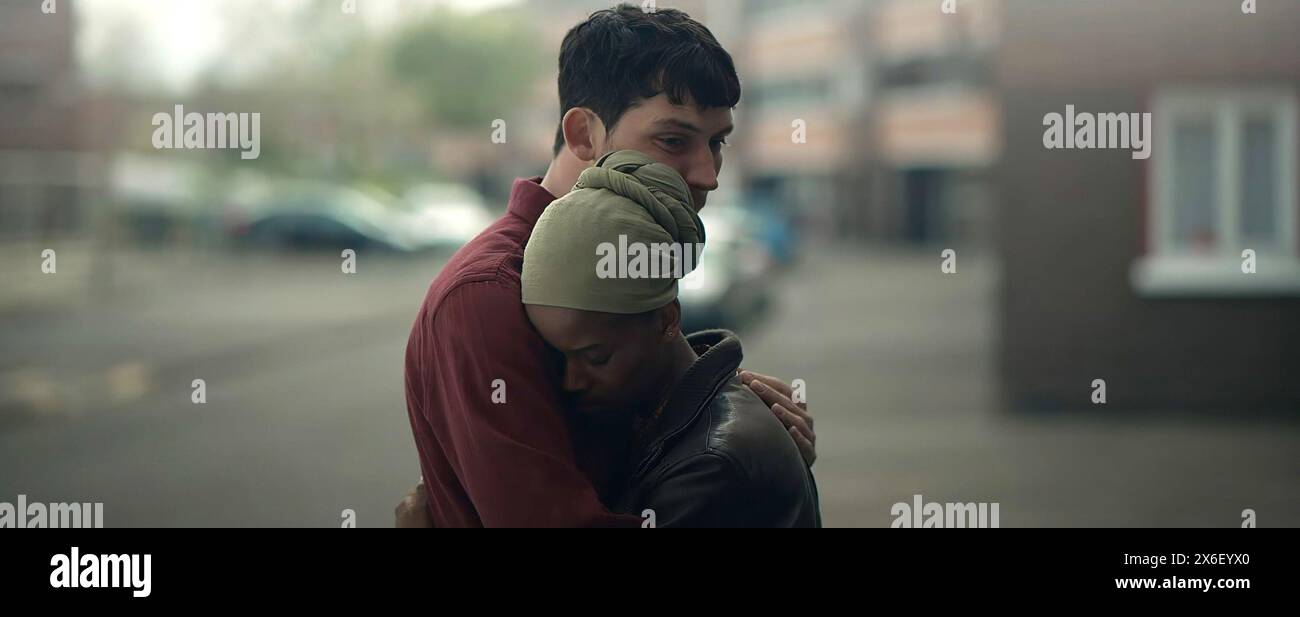 AISHA, from left: Josh O'Connor, Letitia Wright, 2022. © Samuel Goldwyn ...