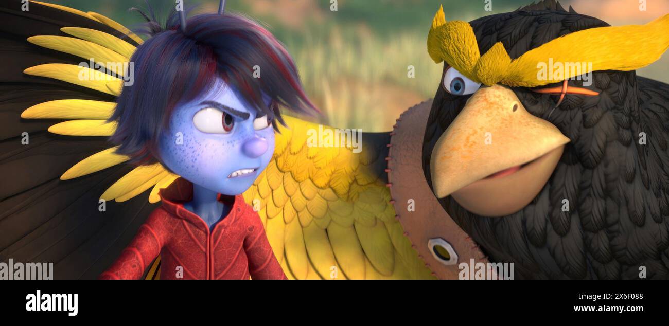 BUTTERFLY TALE, from left: Patrick (voice: Mena Massoud), Jay (voice ...