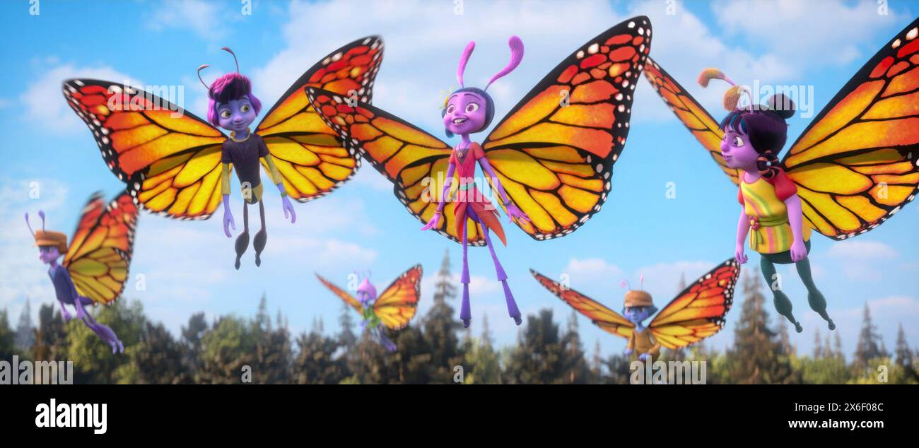 BUTTERFLY TALE, from left: Kyle (voice: Wyatt Bowen), Lily (voice: Val ...