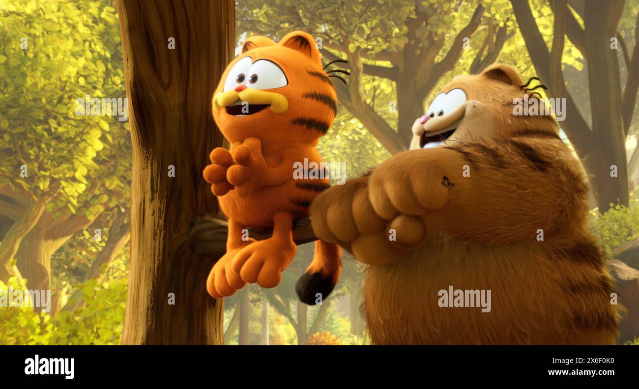 THE GARFIELD MOVIE, (aka GARFIELD), from left: Garfield (voice: Chris ...