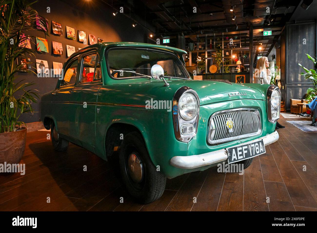 Ford Prefect car, Ruby Zoe Hotel and Bar, Notting Hill, London, England ...