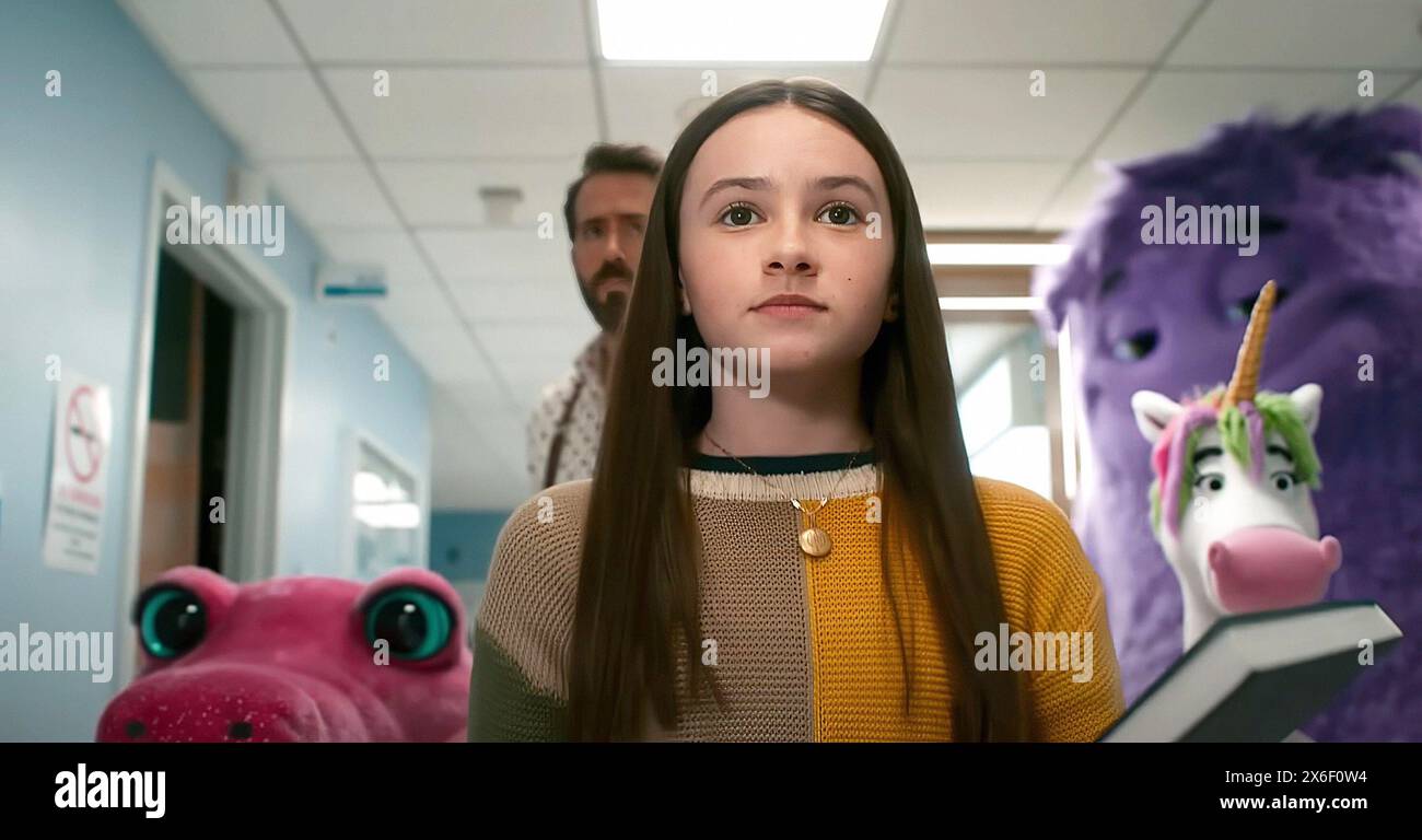 IF, from left: Ally (voice: Maya Rudolph), Ryan Reynolds, Cailey ...