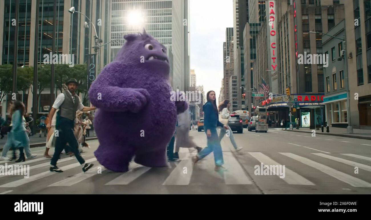 IF, from left: Ryan Reynolds, Blue (voice: Steve Carell), Cailey ...