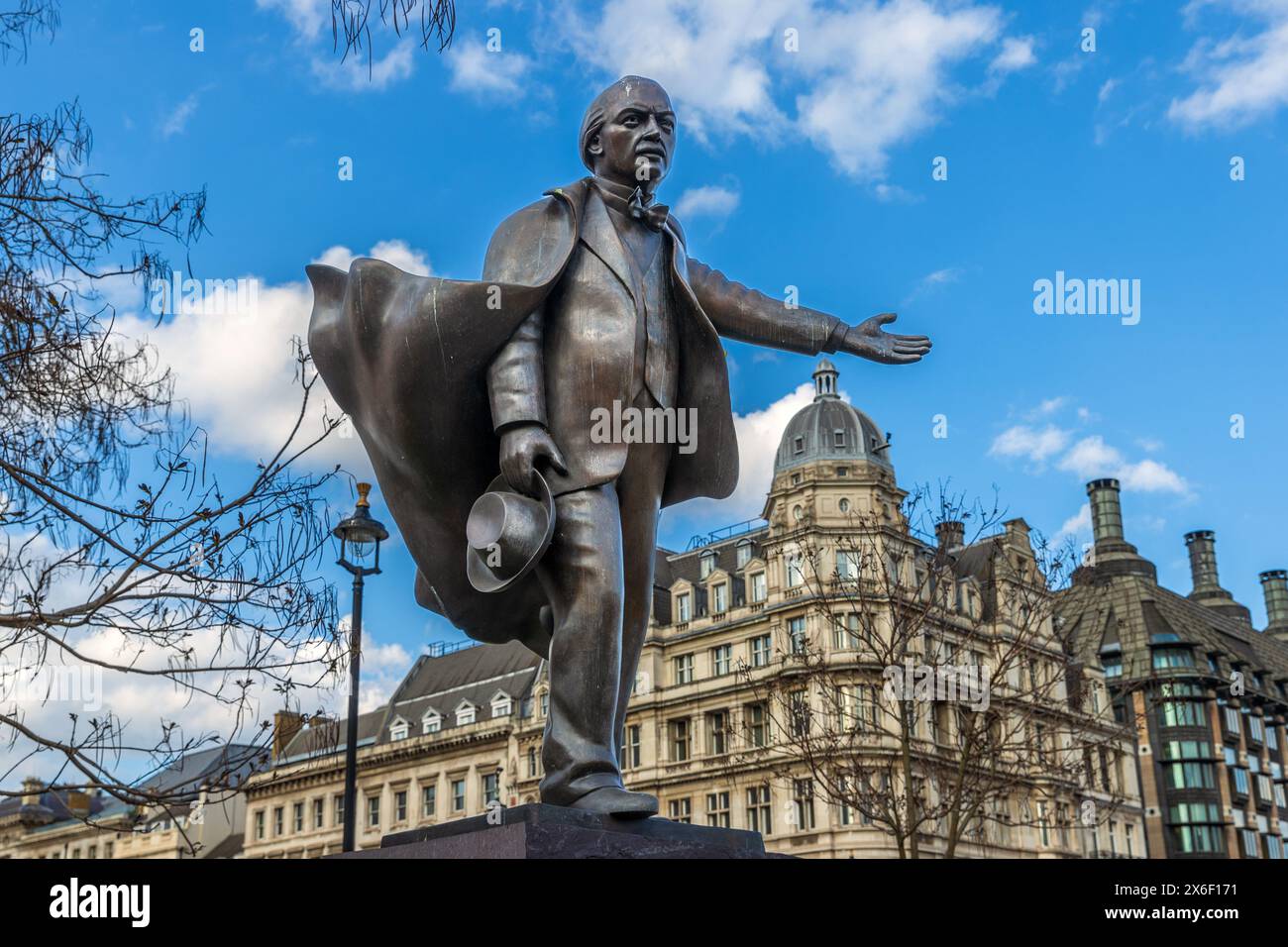 British Prime Minister David Lloyd George statue, Parliament Square ...