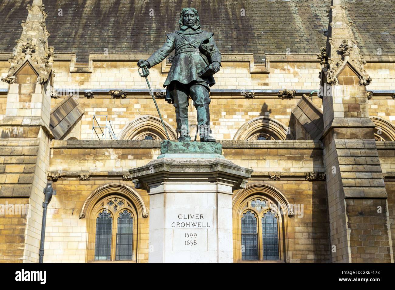 Statue of Oliver Cromwell outside Houses of Parliament, London, Monday ...