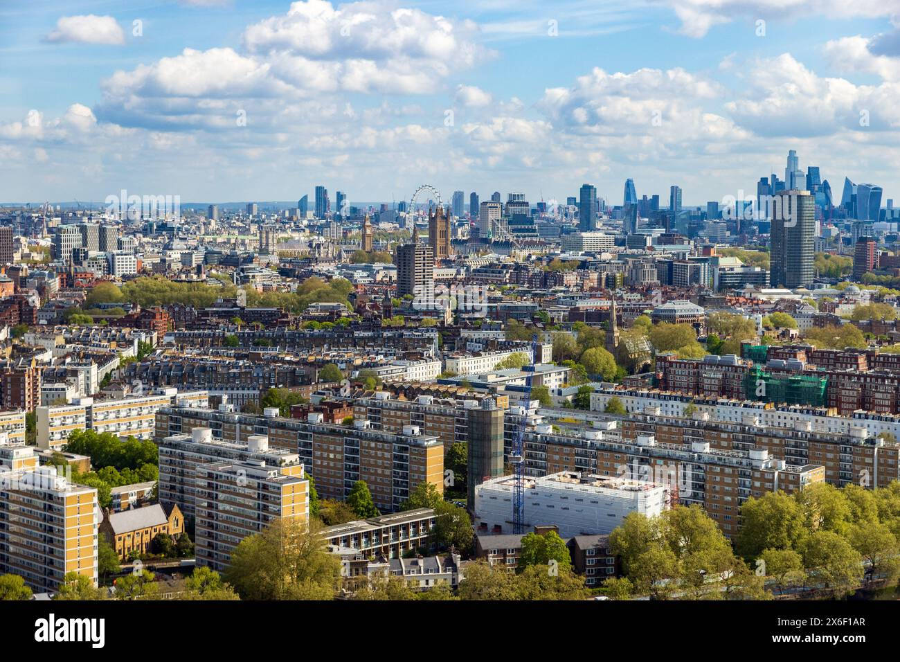 View of London from Battersea Power Station Chimney, London, Monday ...