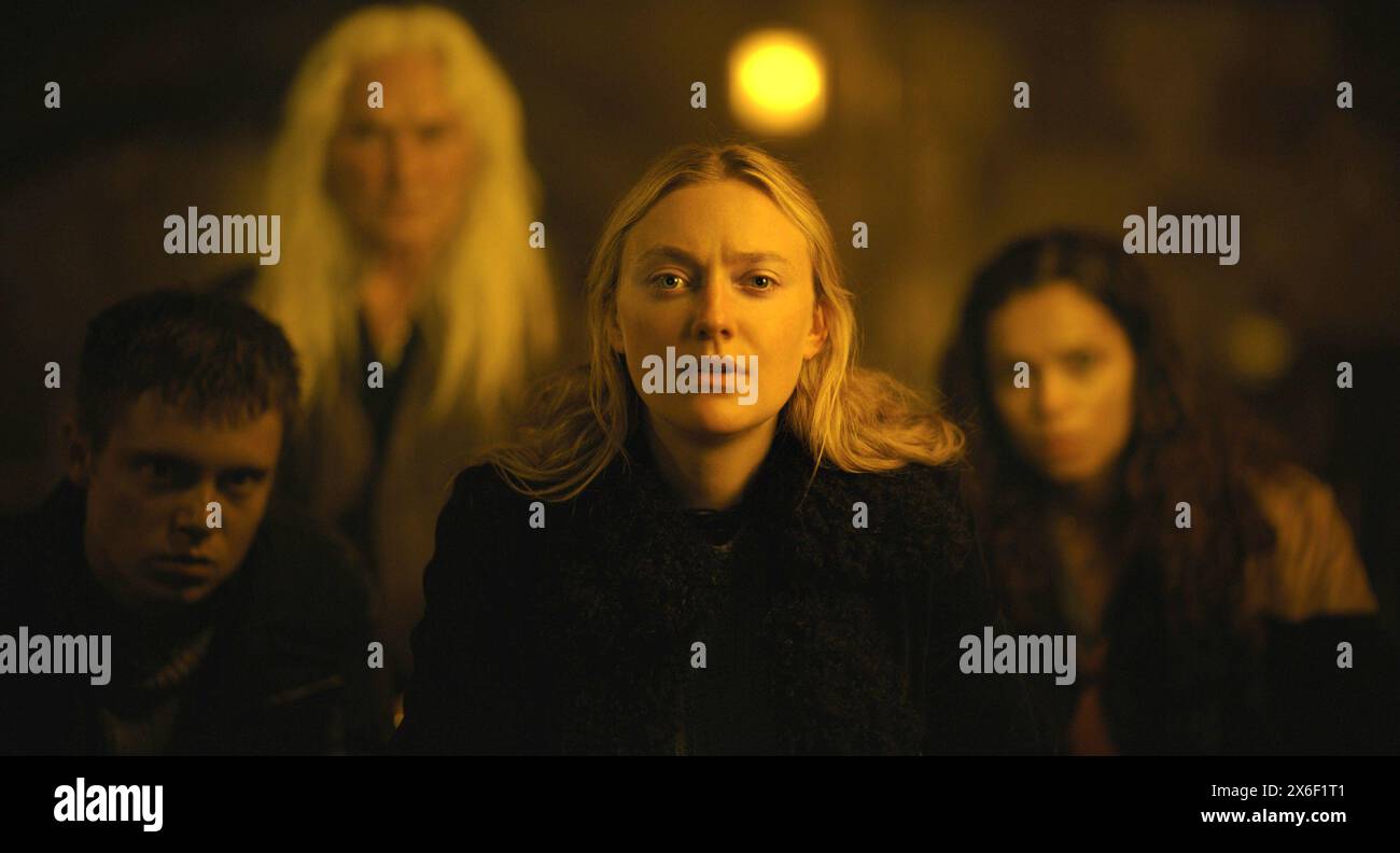 THE WATCHERS, from left: Oliver Finnegan, Olwen Fouere, Dakota Fanning ... THE WATCHERS, from left: Oliver Finnegan, Olwen Fouere, Dakota Fanning ...
