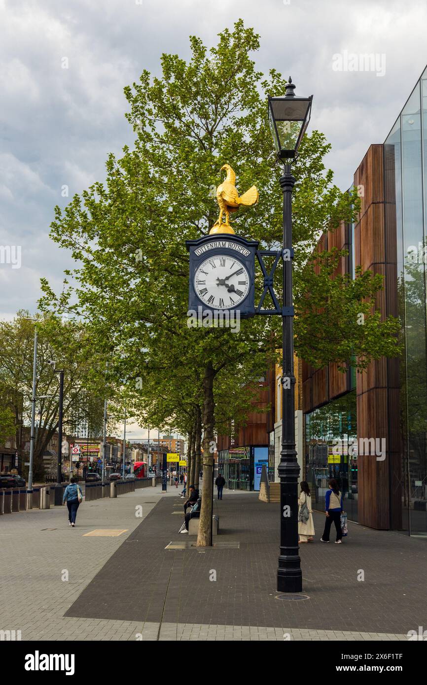 Clock outside Tottenham Hotspur Stadium, White Hart Lane, London ...