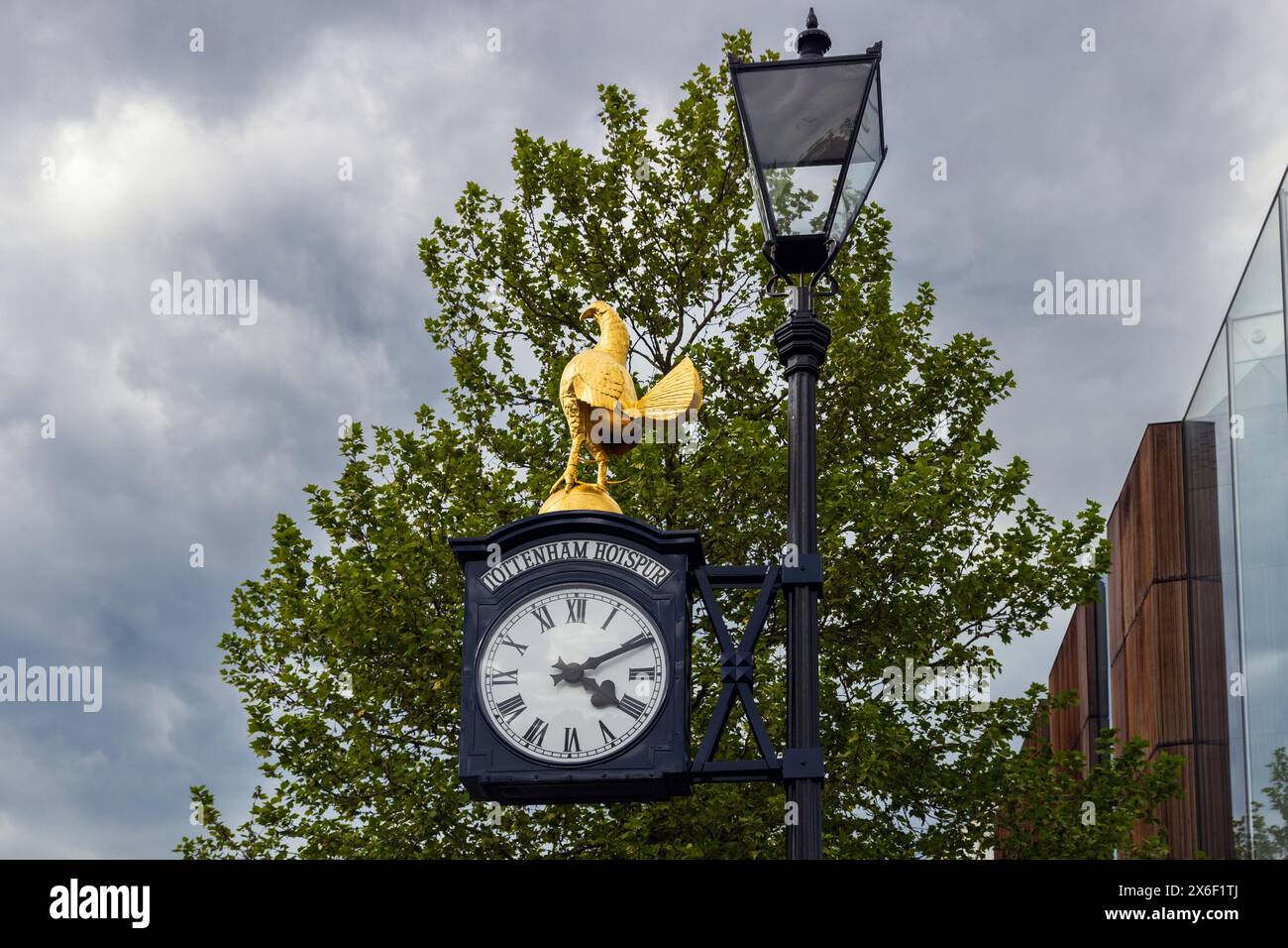 Clock outside Tottenham Hotspur Stadium, White Hart Lane, London ...