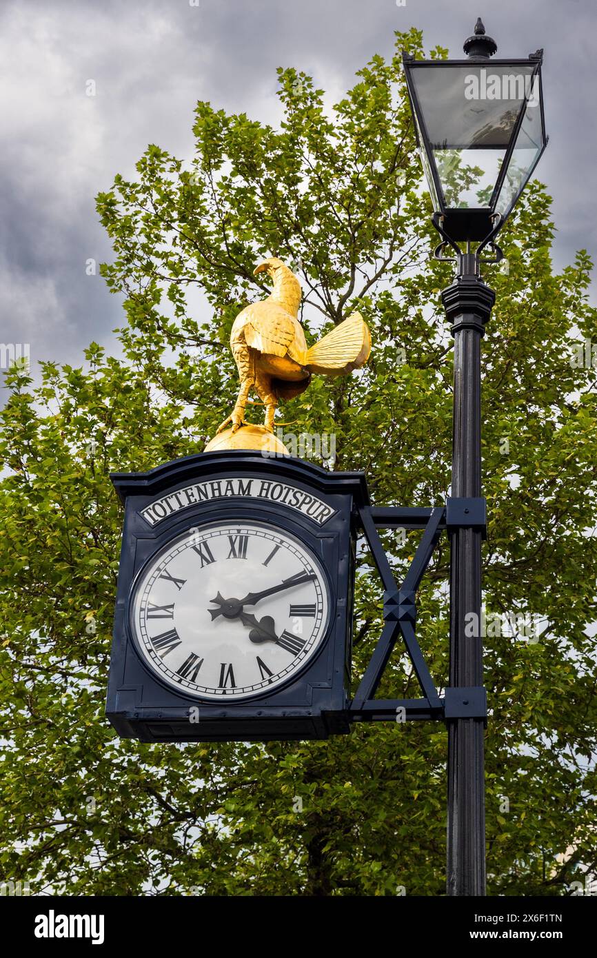 Clock outside Tottenham Hotspur Stadium, White Hart Lane, London ...