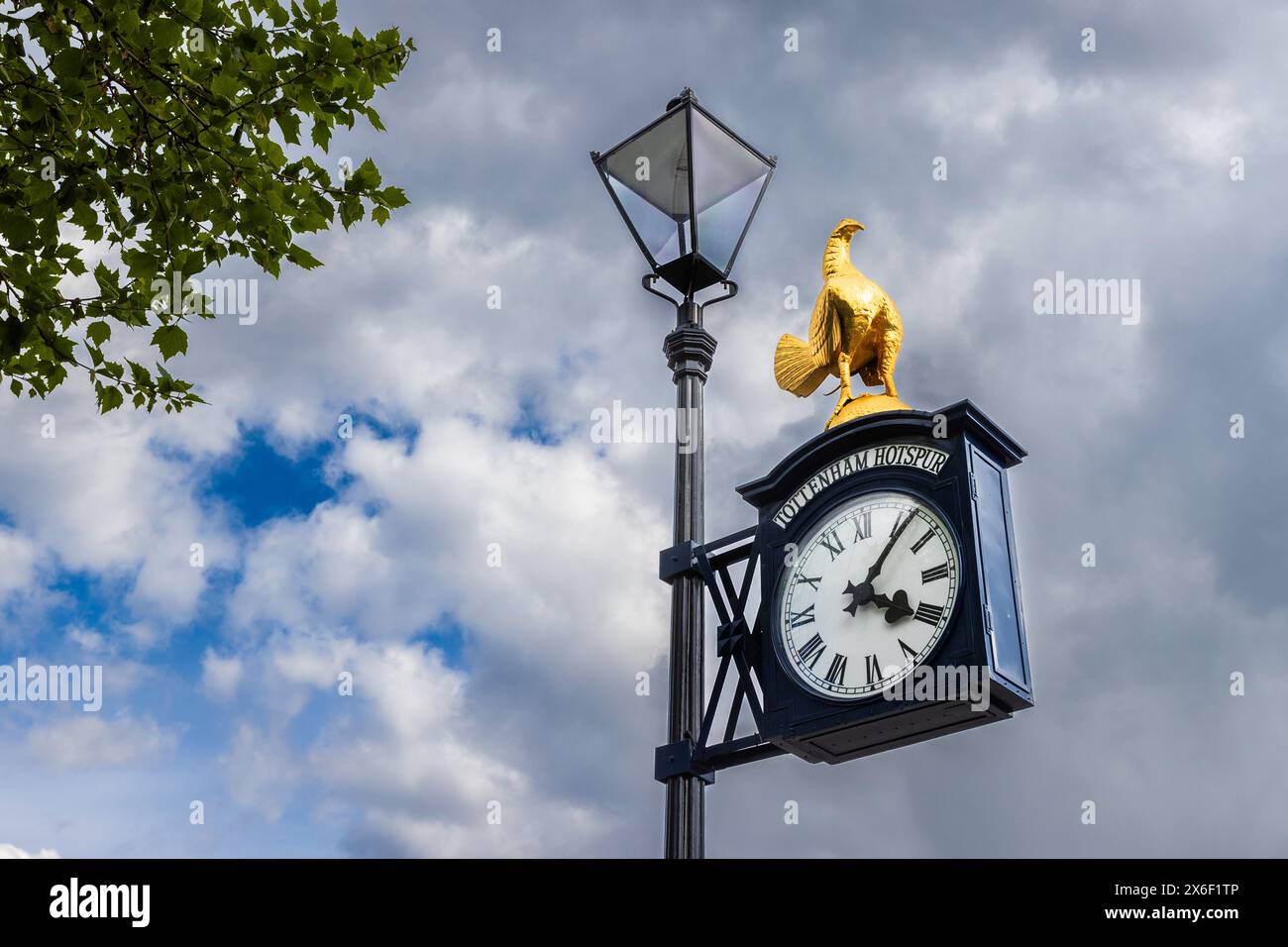 Clock outside Tottenham Hotspur Stadium, White Hart Lane, London ...