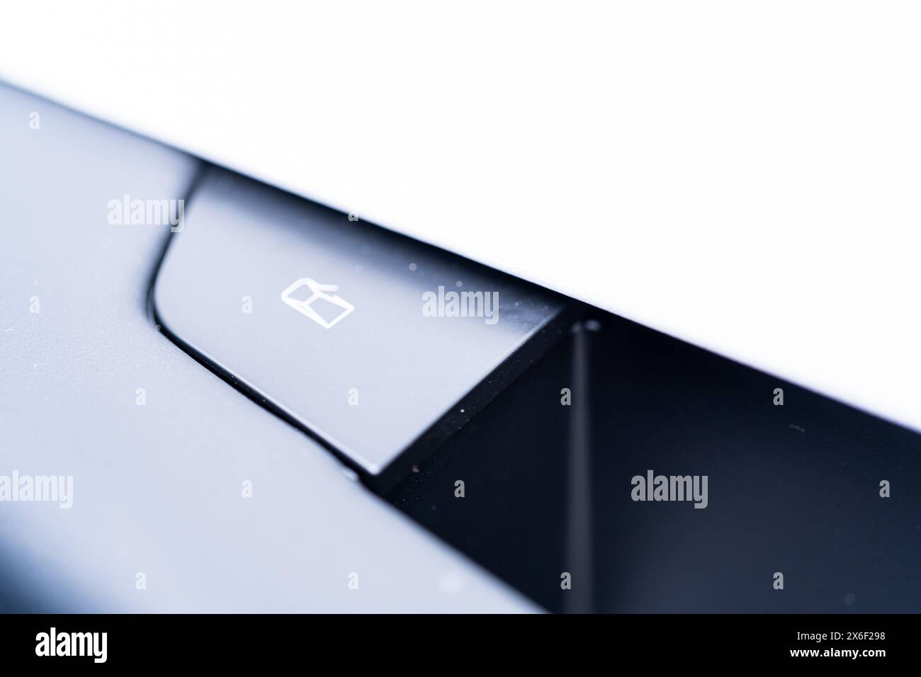 Close-Up View of Window Control Buttons on Tesla Cybertruck Door Stock ...