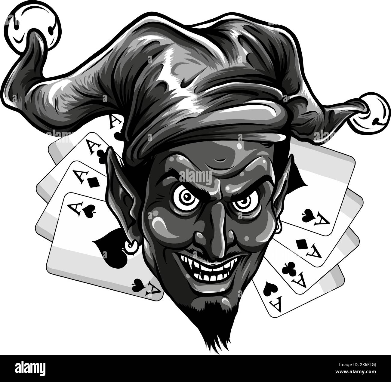 Jester tattoo design hi-res stock photography and images - Alamy