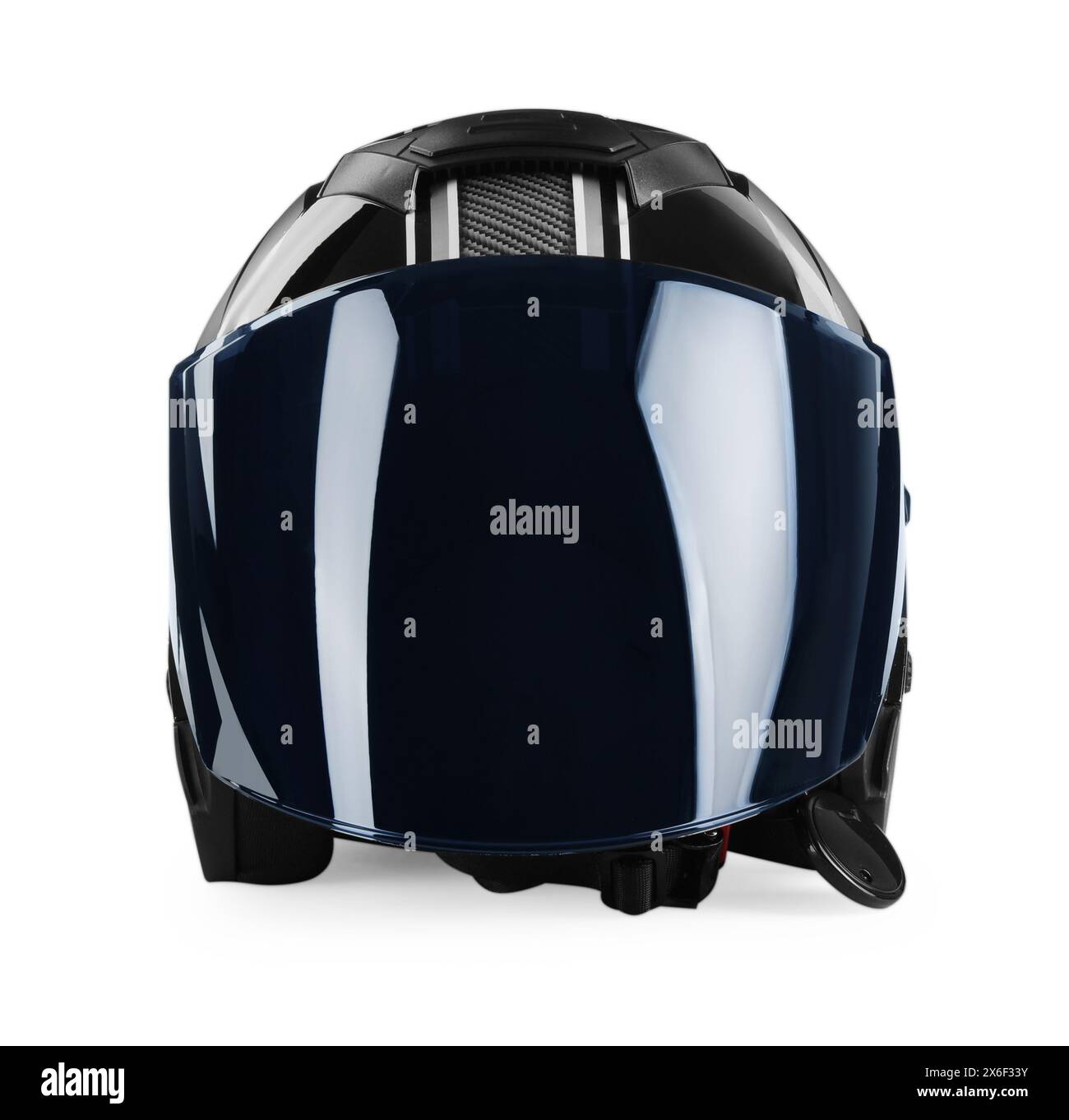 Modern motorcycle helmet with visor isolated on white Stock Photo - Alamy