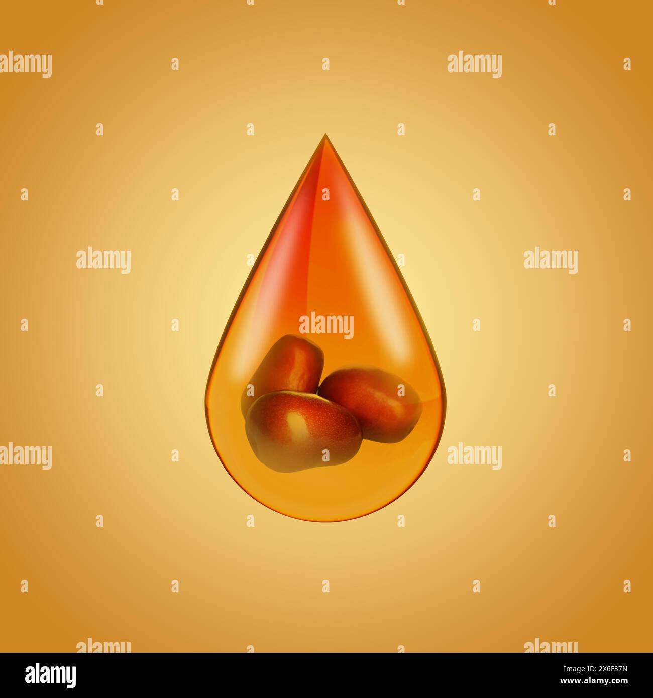 Cooking oil drop with palm fruits on golden background Stock Photo - Alamy