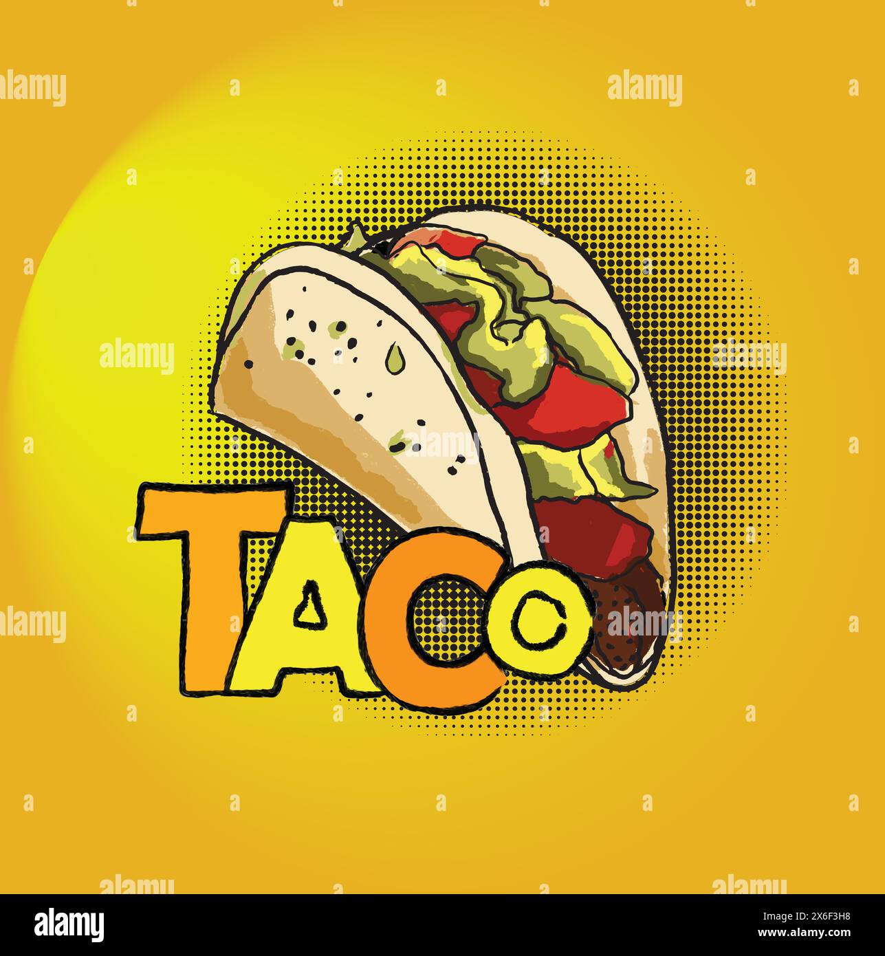 mexican tacos illustration Stock Vector Image & Art - Alamy