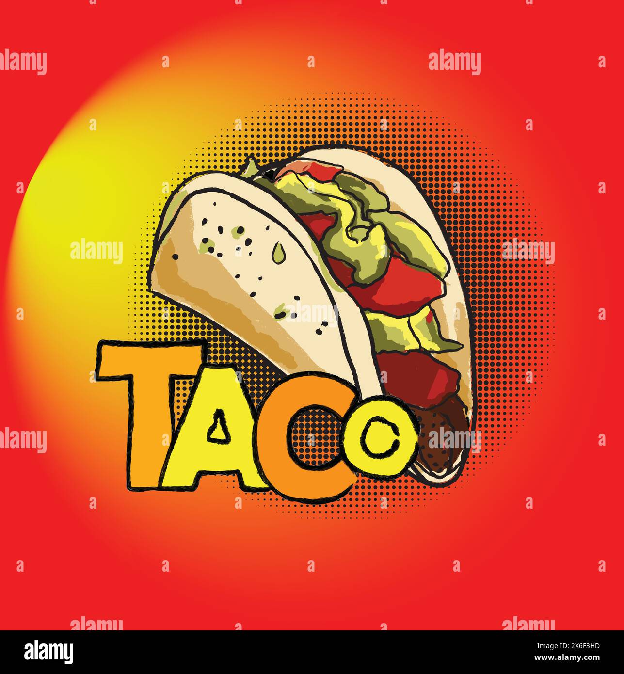 mexican tacos illustration Stock Vector Image & Art - Alamy