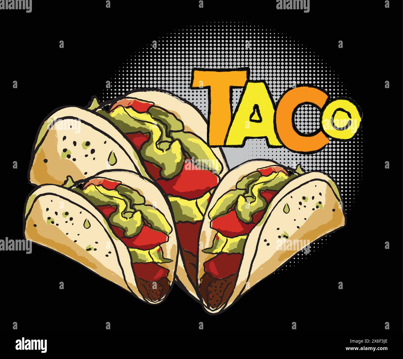 Mexican food restaurant cafe Stock Vector Images - Alamy