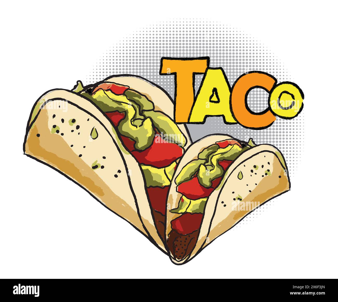 Traditional mexican fastfood tacos Cut Out Stock Images & Pictures - Alamy